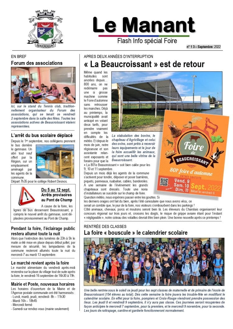 Publications – Ville de Beaucroissant